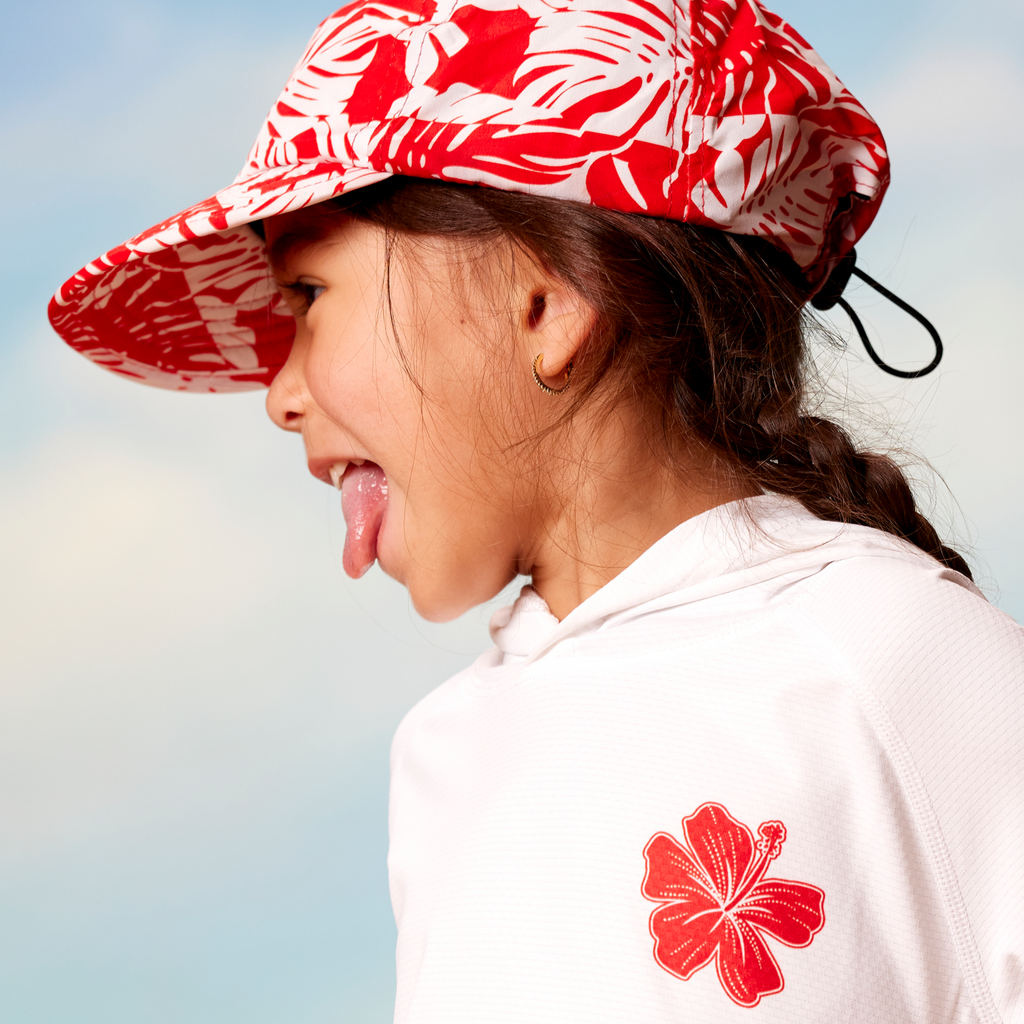 ALOHA Hooded White Aloha Sun Shirt – ALIKALEO PARK